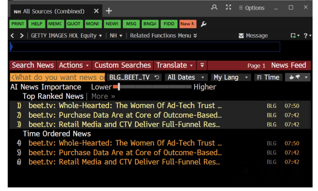 Beet Gets Juice from Bloomberg as Its Vids Populate the Terminals ...